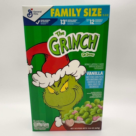 General Mills | Kitchen | Gm The Grinch Vanilla Sweetened Corn Puffs ...